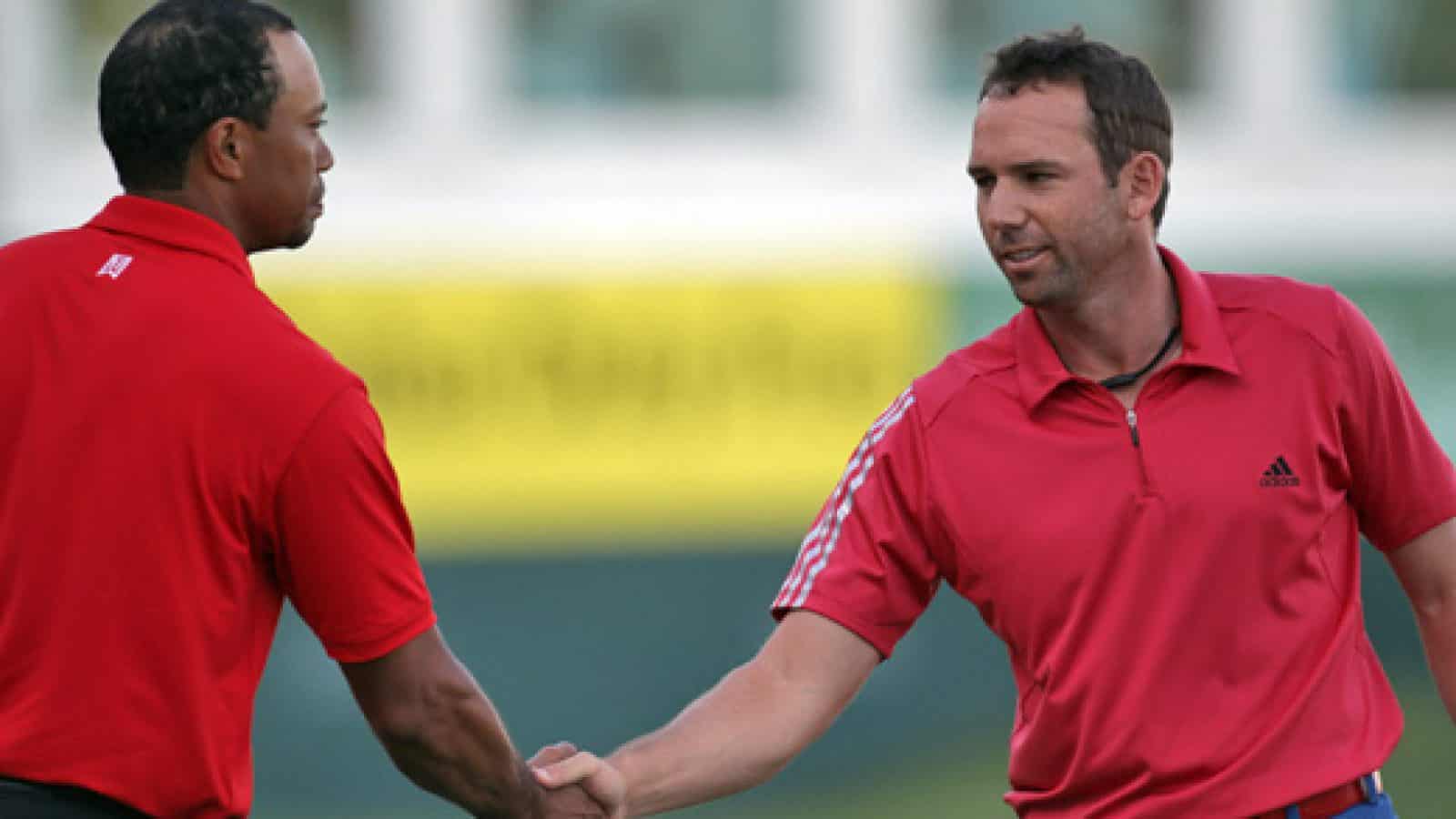 US Open golf: Sergio and Tiger share handshake - National Club Golfer ...