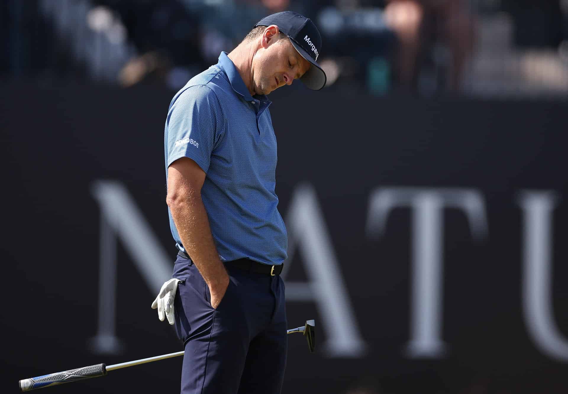 Justin Rose shanks shot out of bounds at The Open Championship
