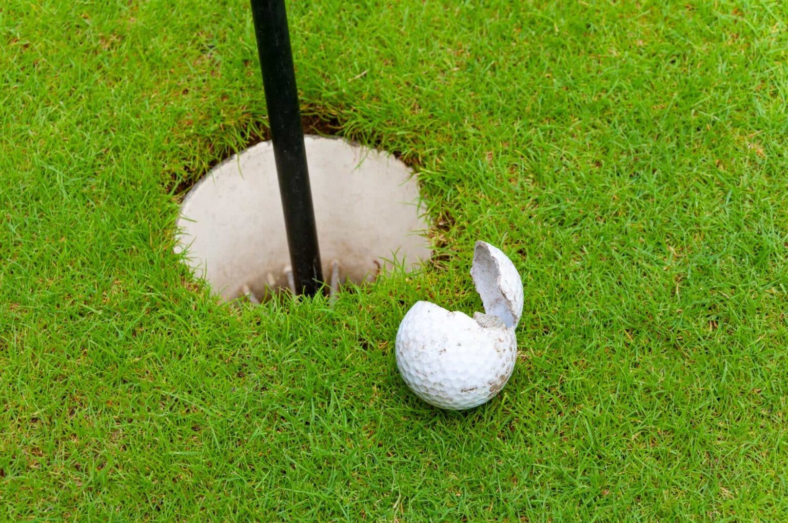 Split golf balls: My ball exploded after a shot! What are the rules ...