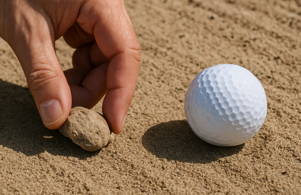 Can you touch the sand when moving stones in a bunker? - National Club ...